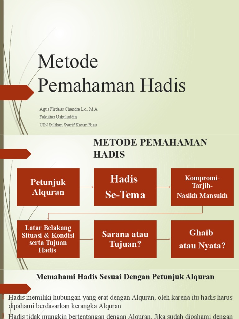 Metode Pemahaman Hadis | PDF