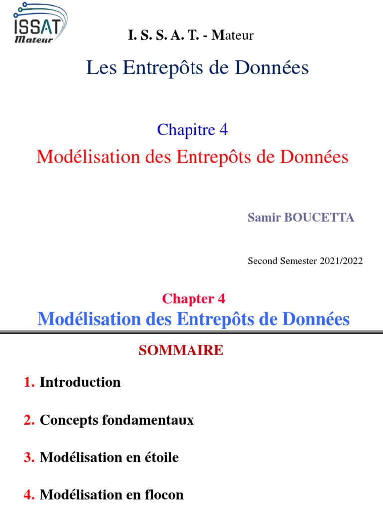 Chapt4-Modelisation Des Entrepots de Donnees | PDF | Entrepôt de ...