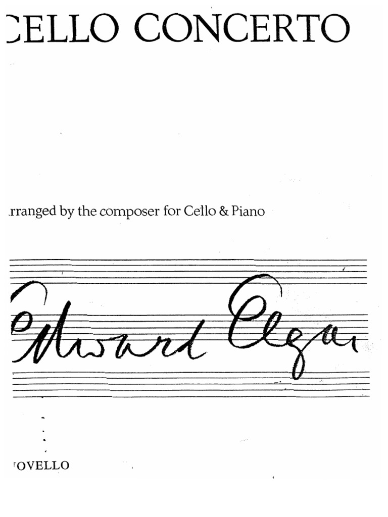 Elgar Concierto Chelo y Piano | PDF