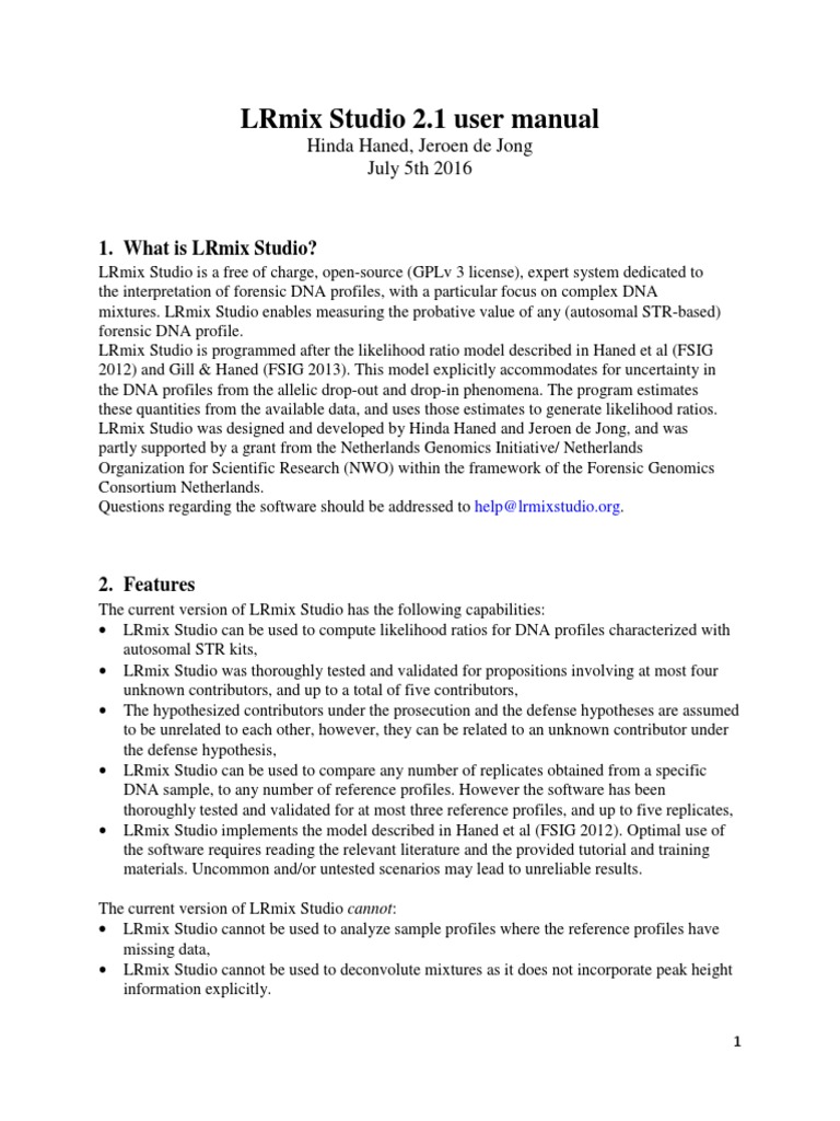 Manual | PDF | Computer File | Dna Profiling