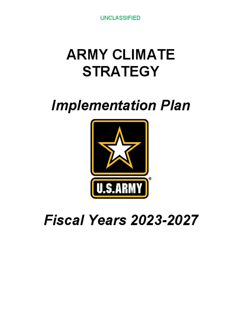 Army Climate Strategy Plan 2023-2027 | PDF | Climate Change | Climate ...