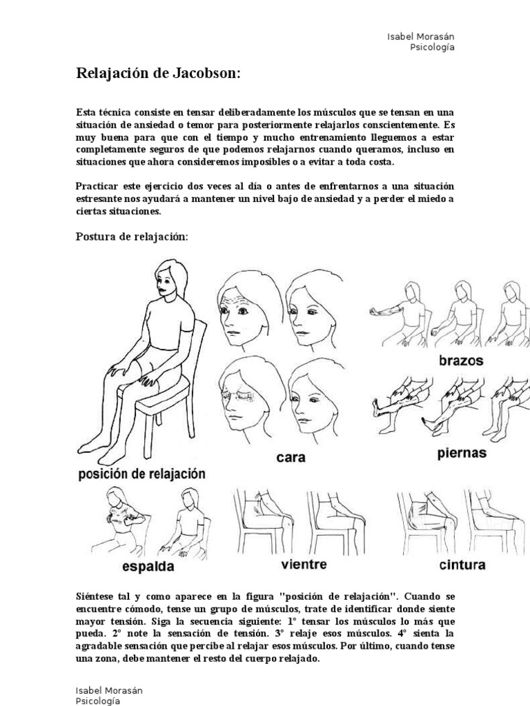 Relajación de Jacobson | PDF | Agorafobia | Ansiedad