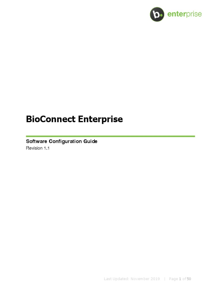 Bioconnect Enterprise v5.0 Software Configuration Guide | PDF | Ip ...