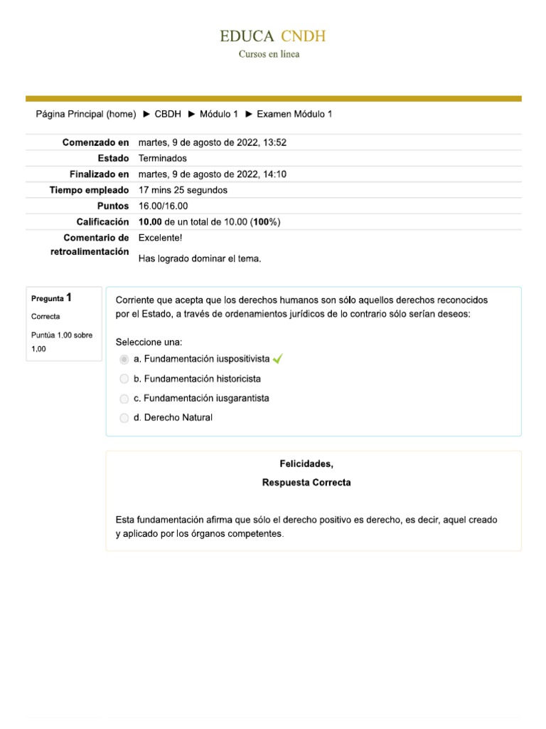 Modulo 1 CNDH Derechos Humanos | PDF