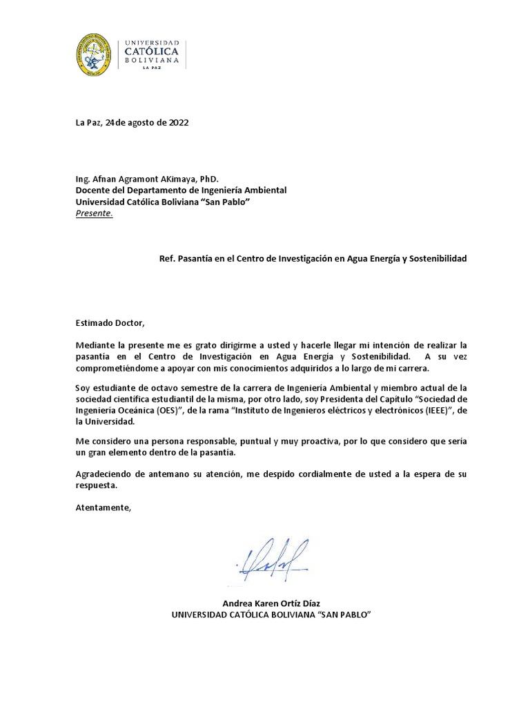 Carta de Intención | PDF