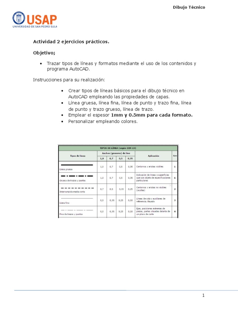 Actividad 2 FORMATOS Y CAPAS. | PDF | Dibujo | Dibujo técnico