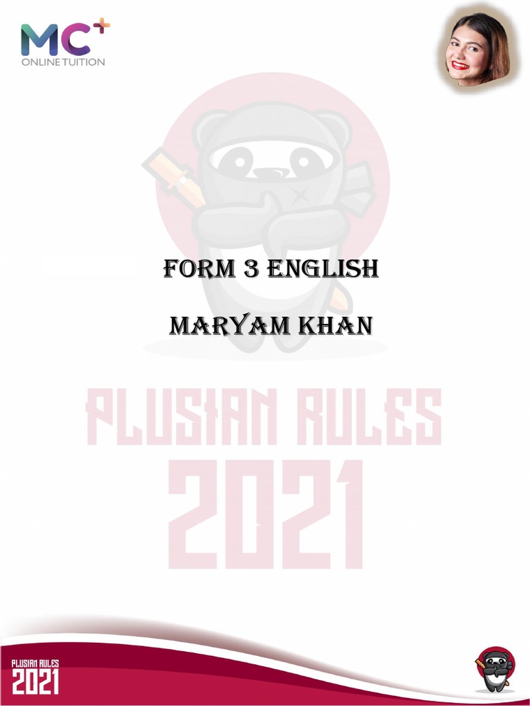 Form 3 Eng MS Maryam 02.03.2021 | PDF