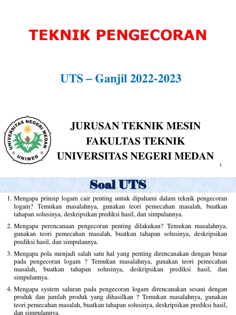UTS Ganjil Pengecoran Logam 2022-2023 | PDF | Seni | Komputer