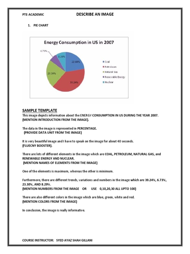 Pte - Describe An Image | PDF