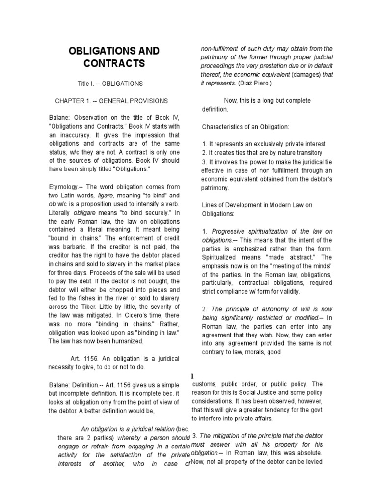 Business Law (Obligation) | PDF