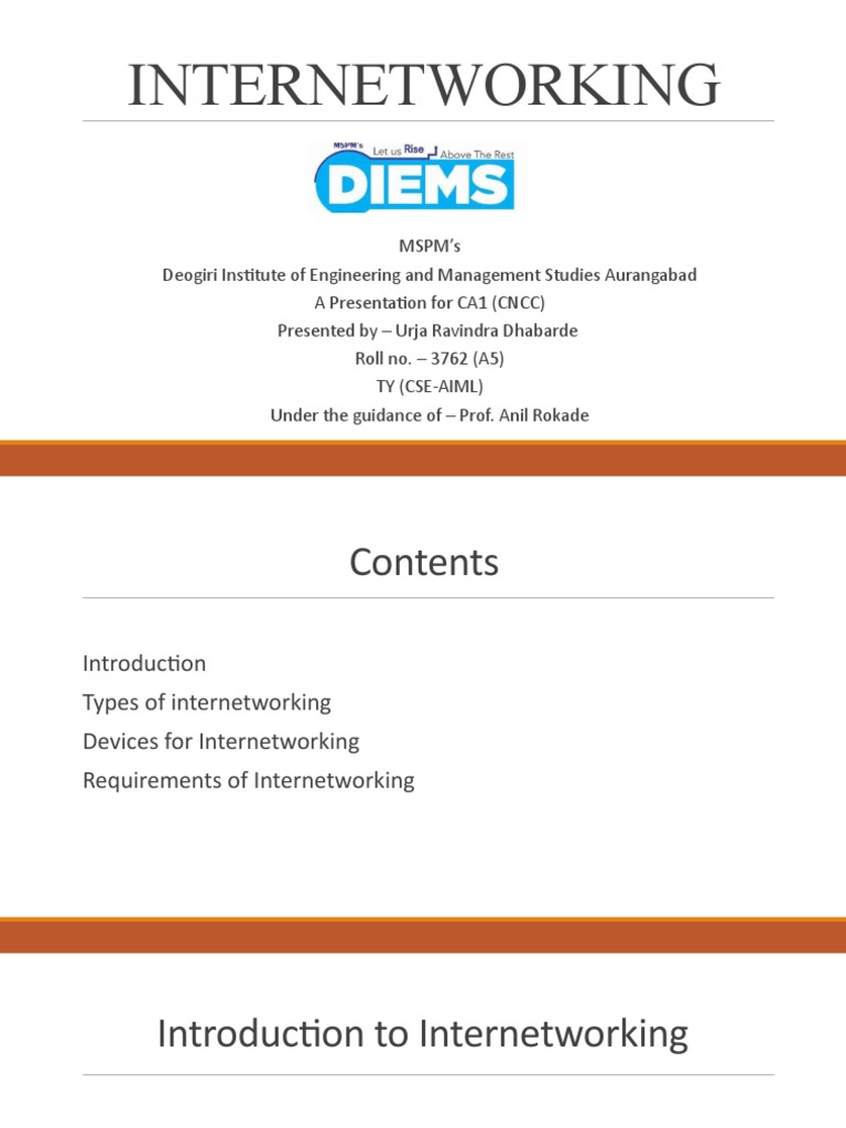 Internetworking Basics for CSE Students | PDF | Technology & Engineering