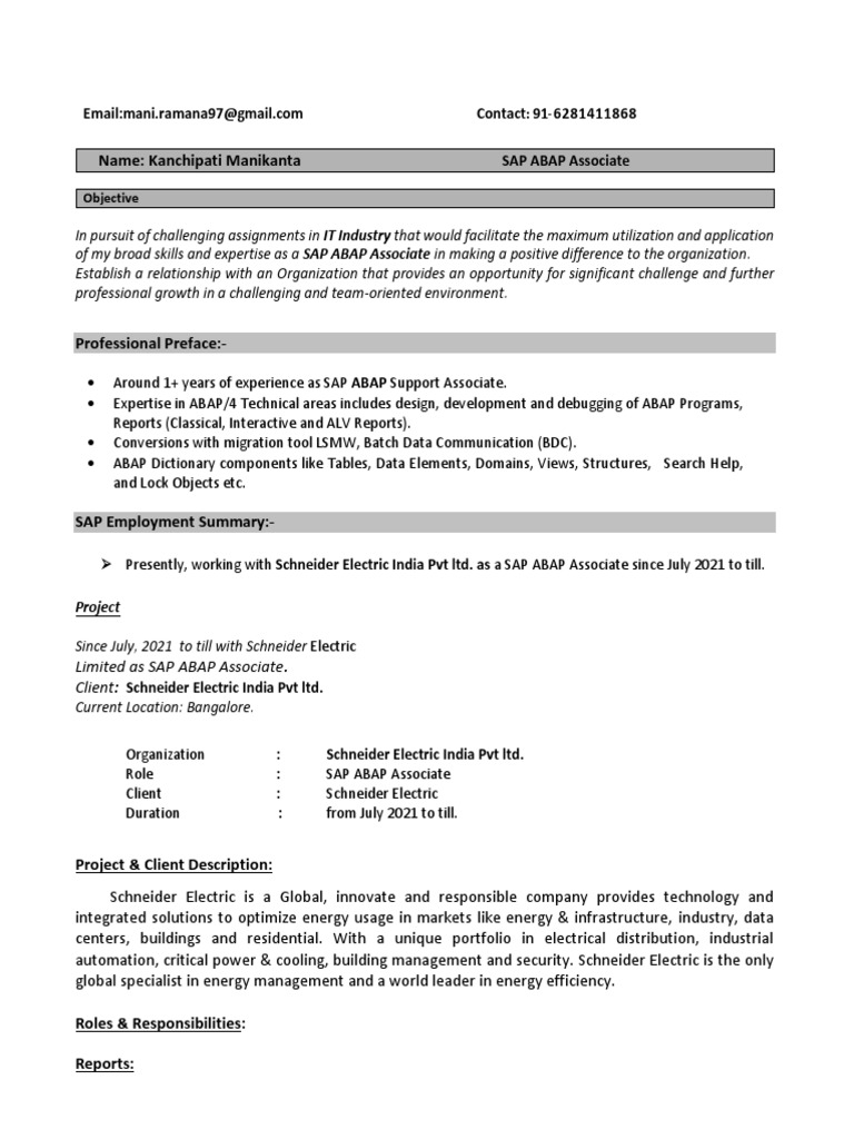 Manikanta Resume Experience-5 | PDF | Computing | Software