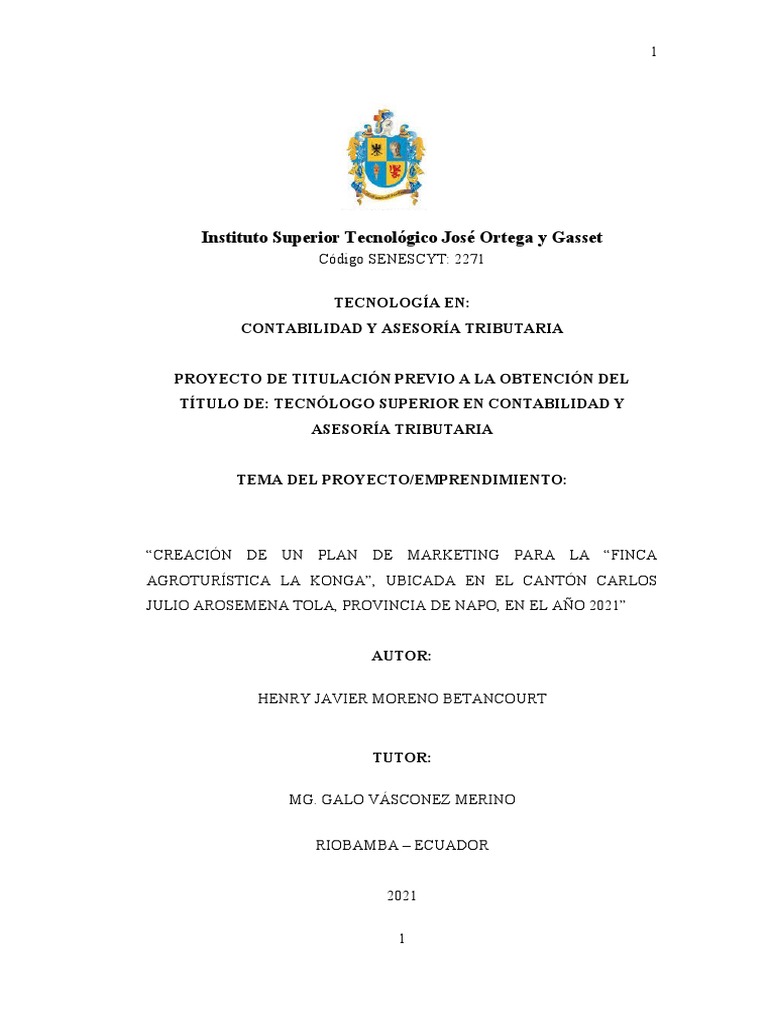 Henry Moreno | PDF | Marketing | Turismo