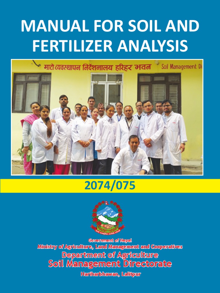 Soil Test Manual | PDF | Ph | Soil