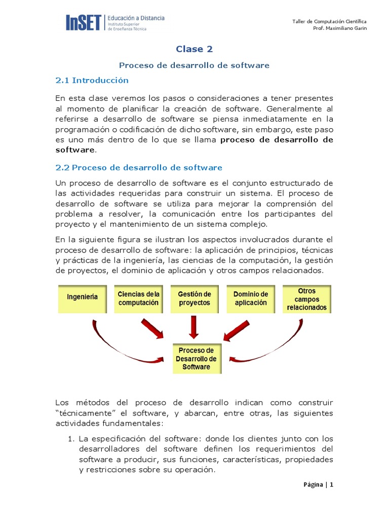 Clase 2 - Proceso de Desarrollo Del Software | Descargar gratis PDF | Software | Ingeniería de ...