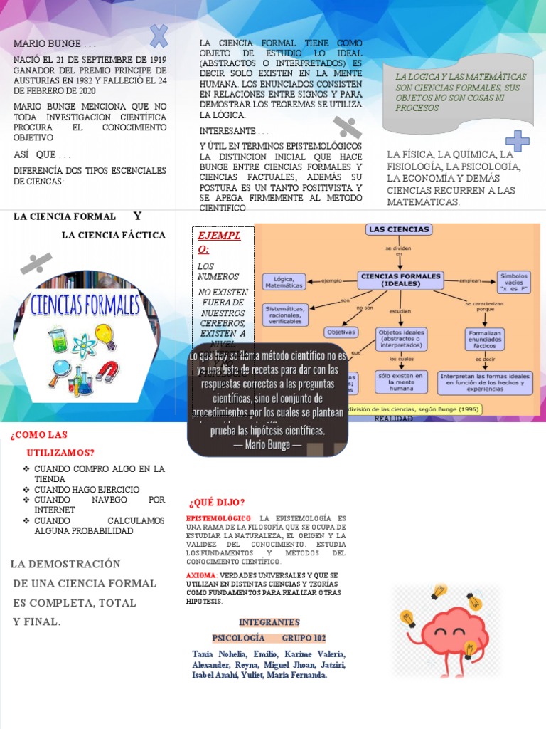 Triptico Ciencias Formales | PDF | Science | Método científico