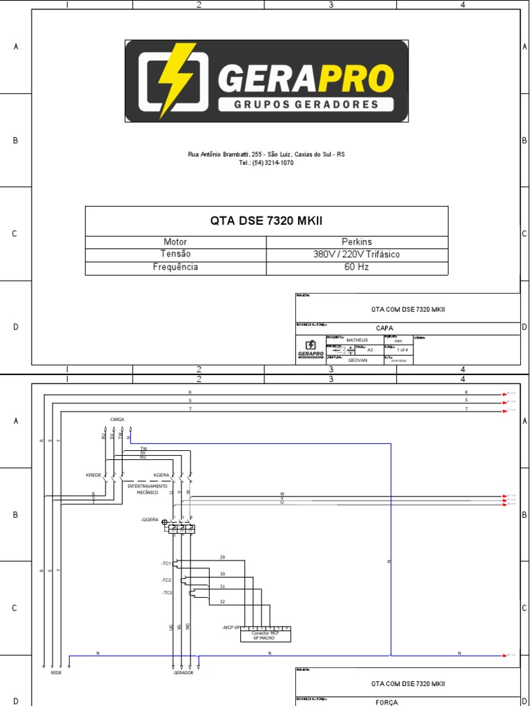 Diagrama QTA DSE 7320 MKII | PDF | Engenharia Elétrica | Metrologia