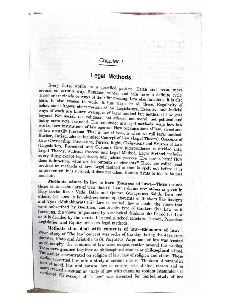 Legal Method by Dr. G.P.Tripathi 1 | PDF