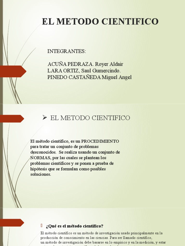 Metodo Cientifico | PDF