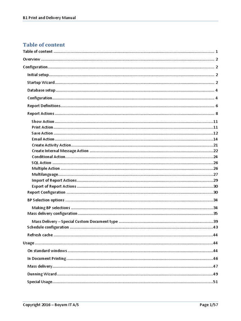 B1 Print and Delivery - Manual | PDF | Microsoft Sql Server | Software