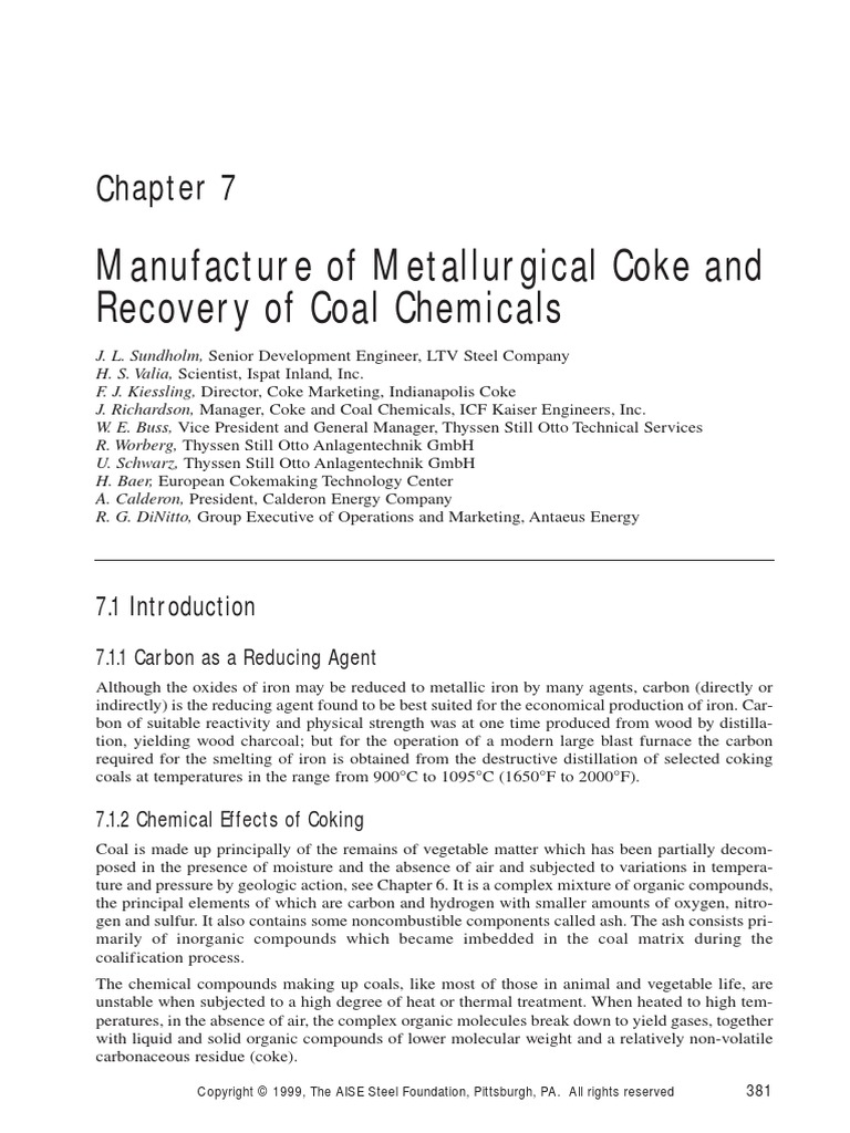 Coke Making Technology | PDF