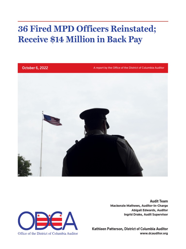 MPD Personnel Settlements Report | PDF | Audit | Police