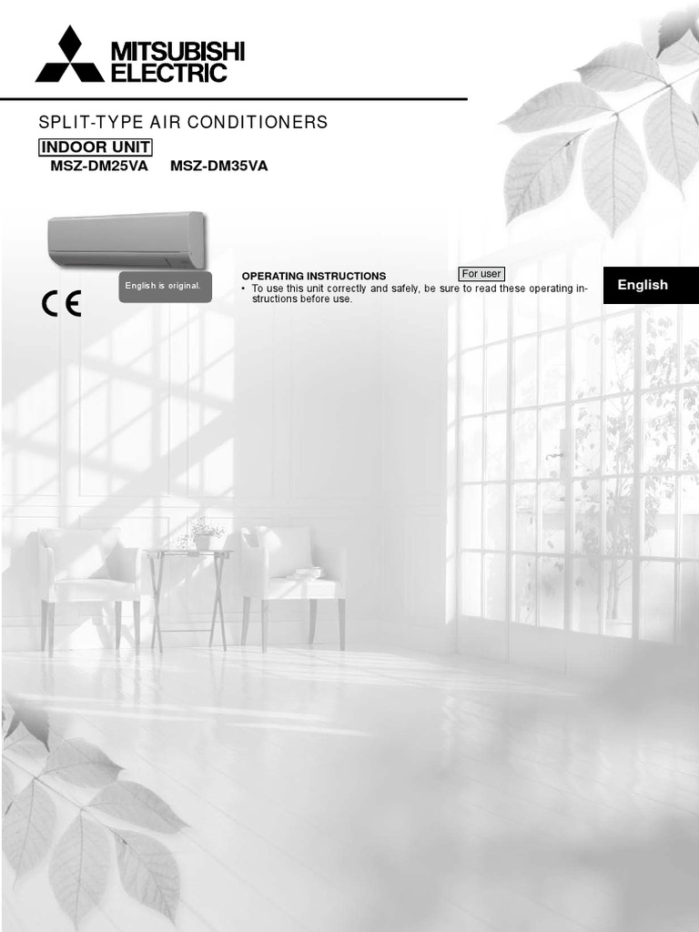 Mitsubishi Electric MSZ-DM Va User Manual Eng 0 | PDF | Ac Power Plugs And Sockets | Air ...