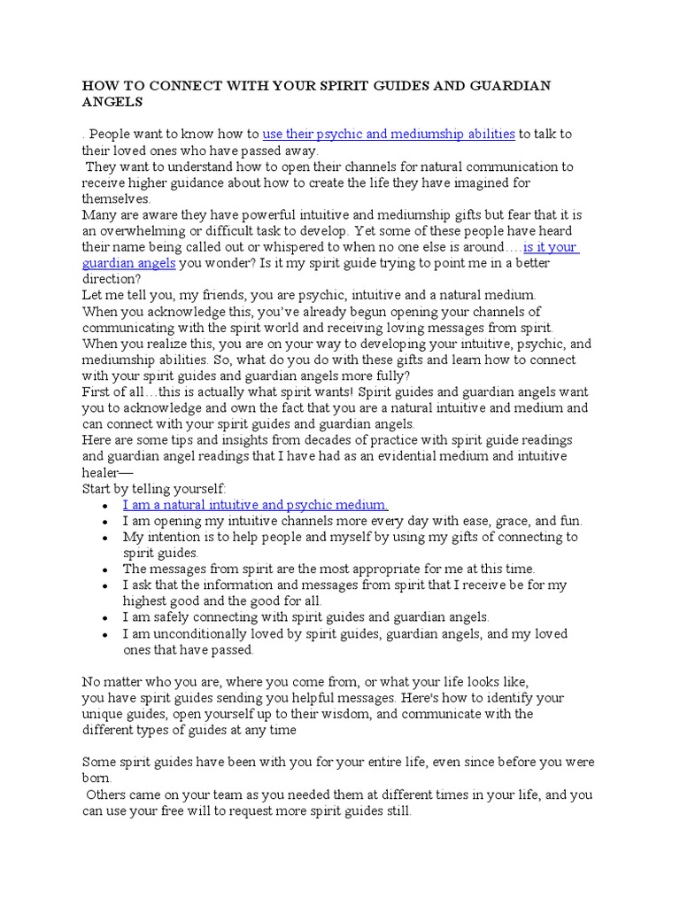 Spirit Guides | PDF | Mediumship | Divination