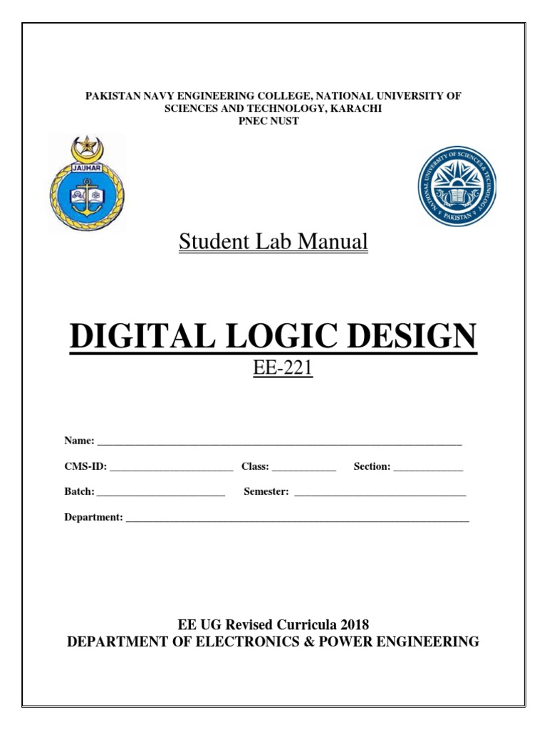 DLD Student Manual - Digital Logic Design Unified Curriculum Lab Manual ...