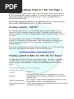 UGC NET Unit-1 Teaching Aptitude Full | PDF | Learning | Teachers