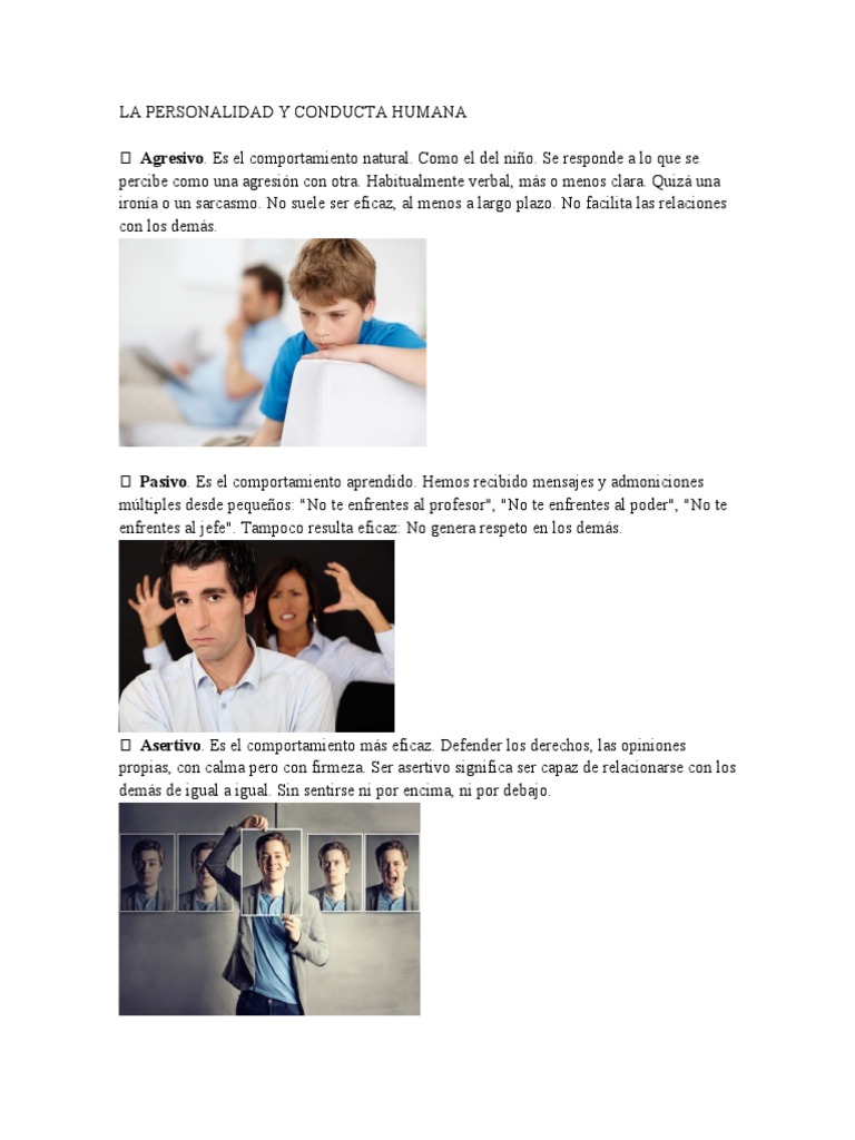 La Personalidad y Conducta Humana | PDF | Análisis FODA | Comportamiento