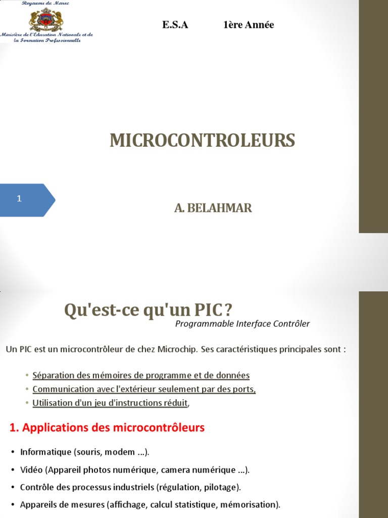 Ab Pic 16F84 | PDF | Microcontrôleur | Informatique