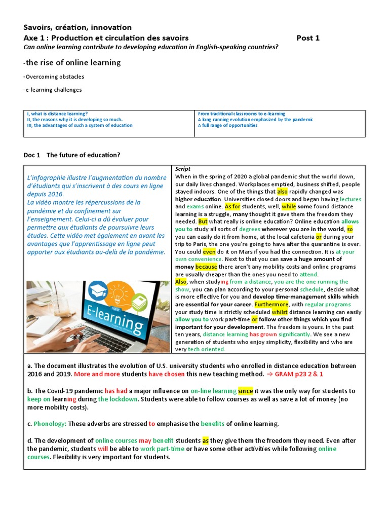 Post 1 The Rise of Online Learning | PDF | Distance Education ...