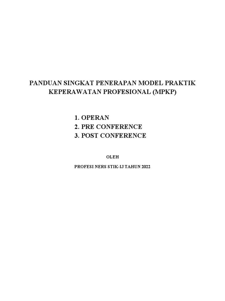 Panduan Pre Dan Post Conference | PDF