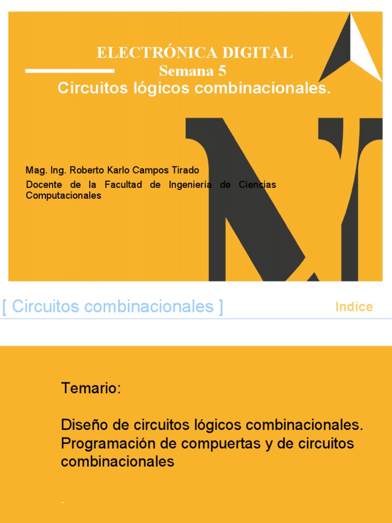 Semana 5 Circuitos Combinacionales | PDF | Electrónica | Ingeniería Electrónica