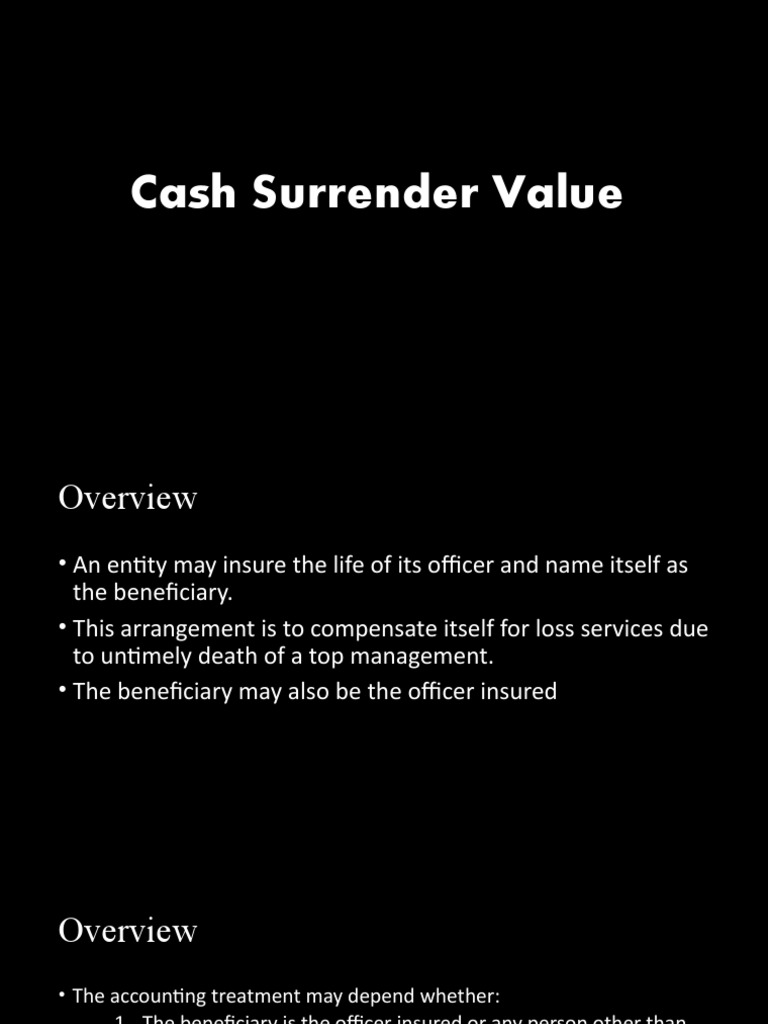 Cash Surrender Value | PDF | Life Insurance | Insurance