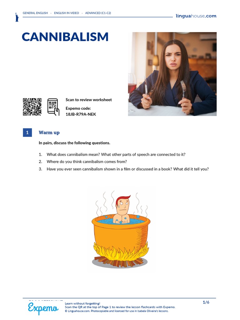 Cannibalism - Lesson Plan (Intermediate) | PDF