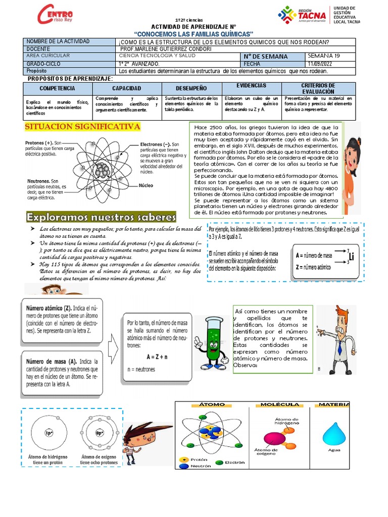 Estructura de los átomos y elementos químicos | PDF | Átomos | Química
