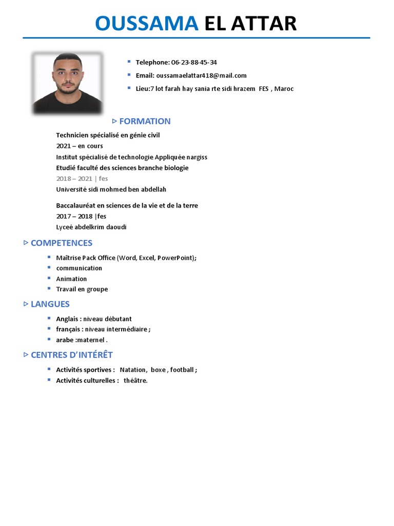 CV Oussama | PDF
