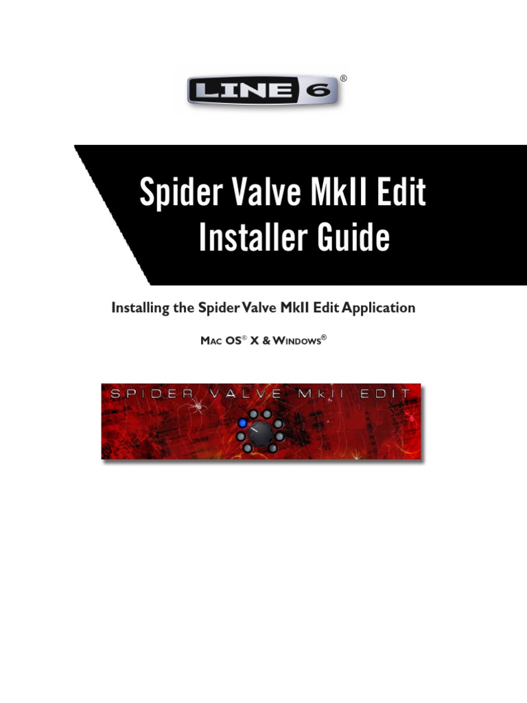 Spider Valve MkII Edit Installer Guide - English (Rev A) | PDF ...