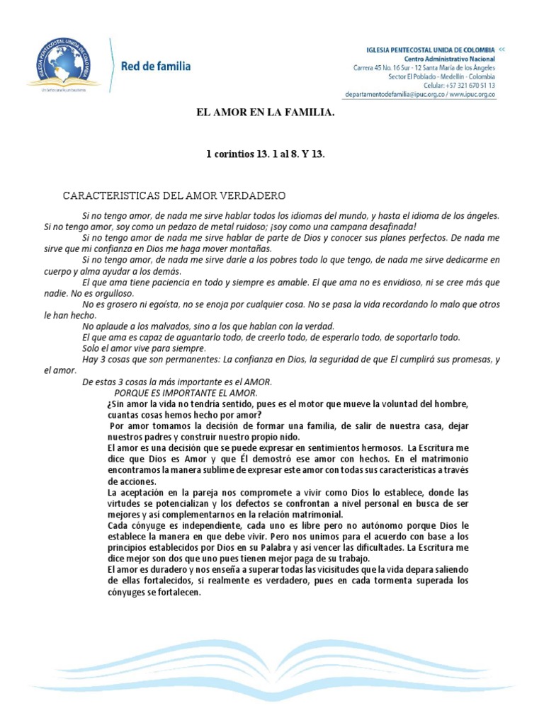 El Amor en La Familia | PDF | Amor