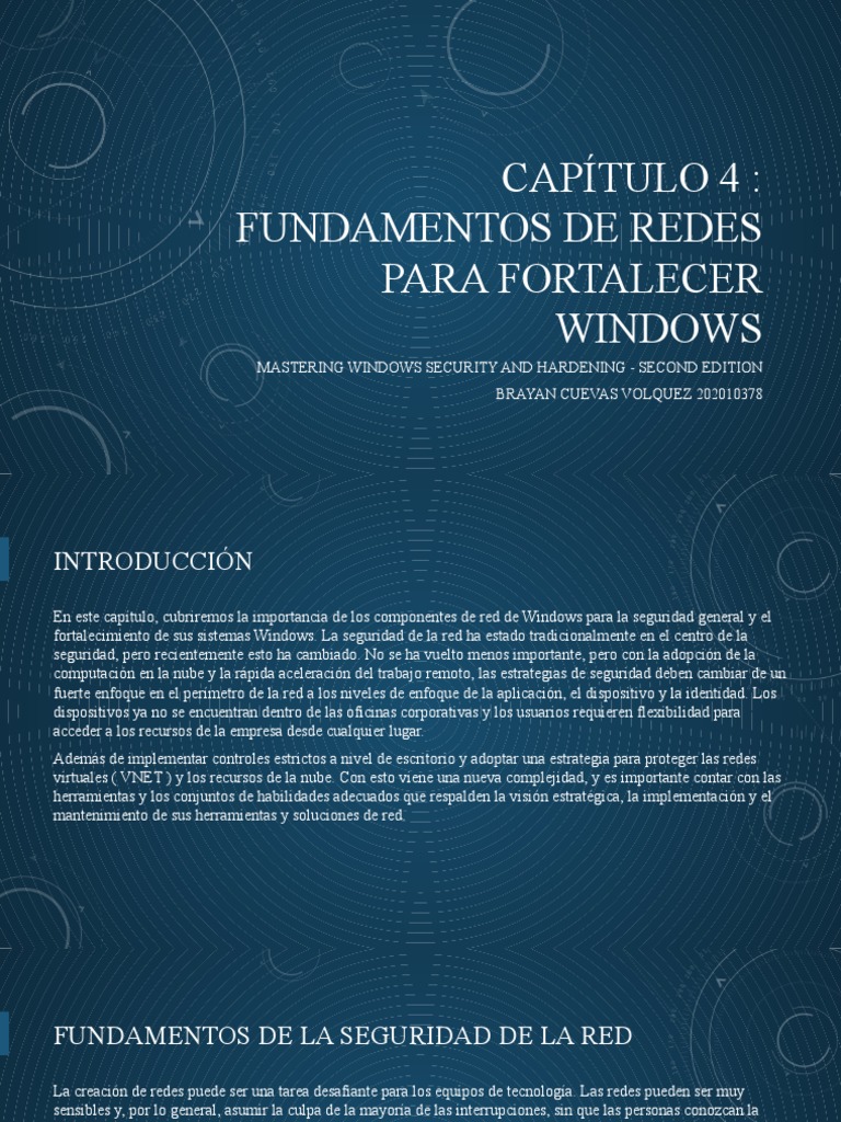 Presentación - Capitulo 4 (Windows) | PDF | Wifi | Red privada virtual