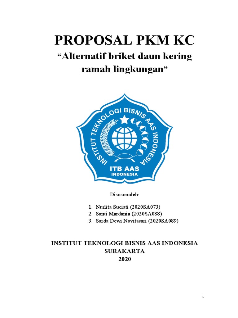 Proposal Full PKM-KC Briket Dari Daun Kering | PDF