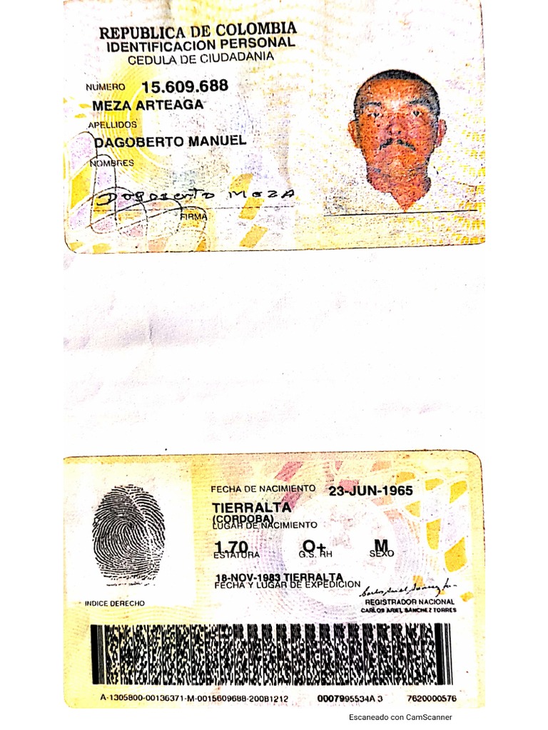 Cédula Papa de Alvaro | PDF