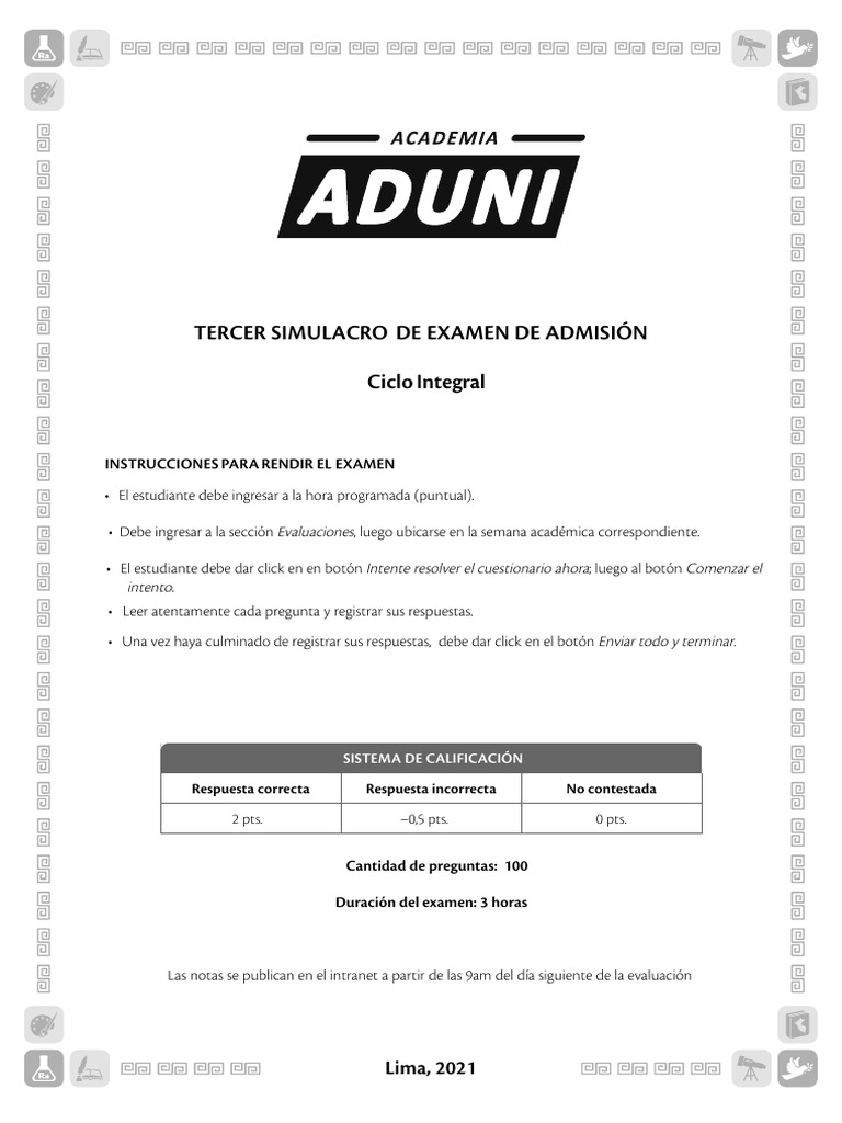 3 Simulacro SIG AD | PDF