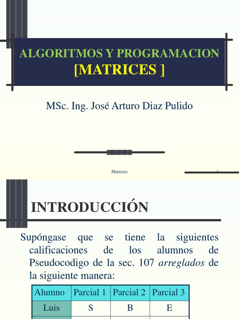Matrices Pseint Clase Ejercicios Pdf Matriz Matemáticas