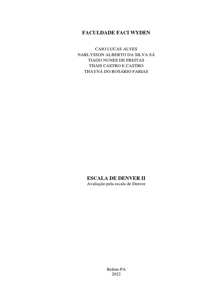 Escala de Denver 1 | PDF
