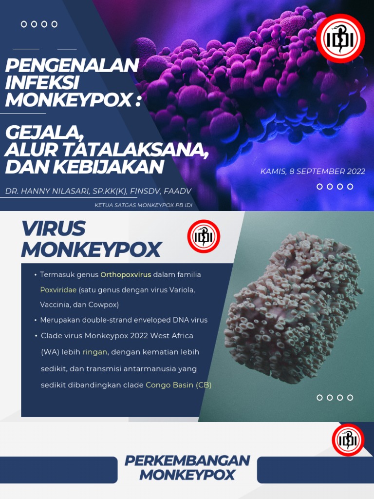 Pengenalan Infeksi Monkeypox - Dr. Hanny Nilasari, SPKK (K) | PDF