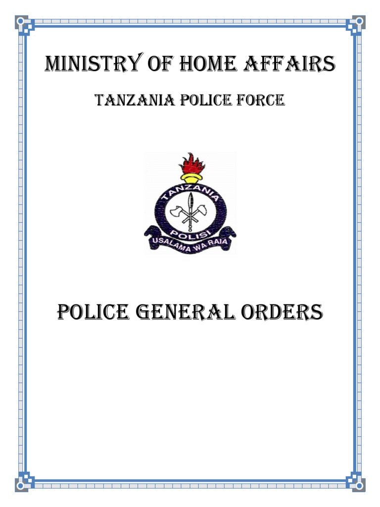 Police General Order | PDF | Police | Inspector