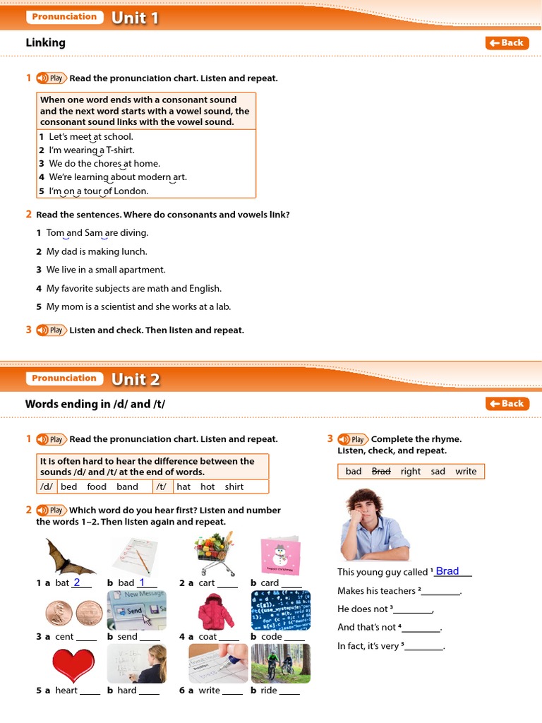 Metro Level 1 Pronunciation | PDF | Word | Verb